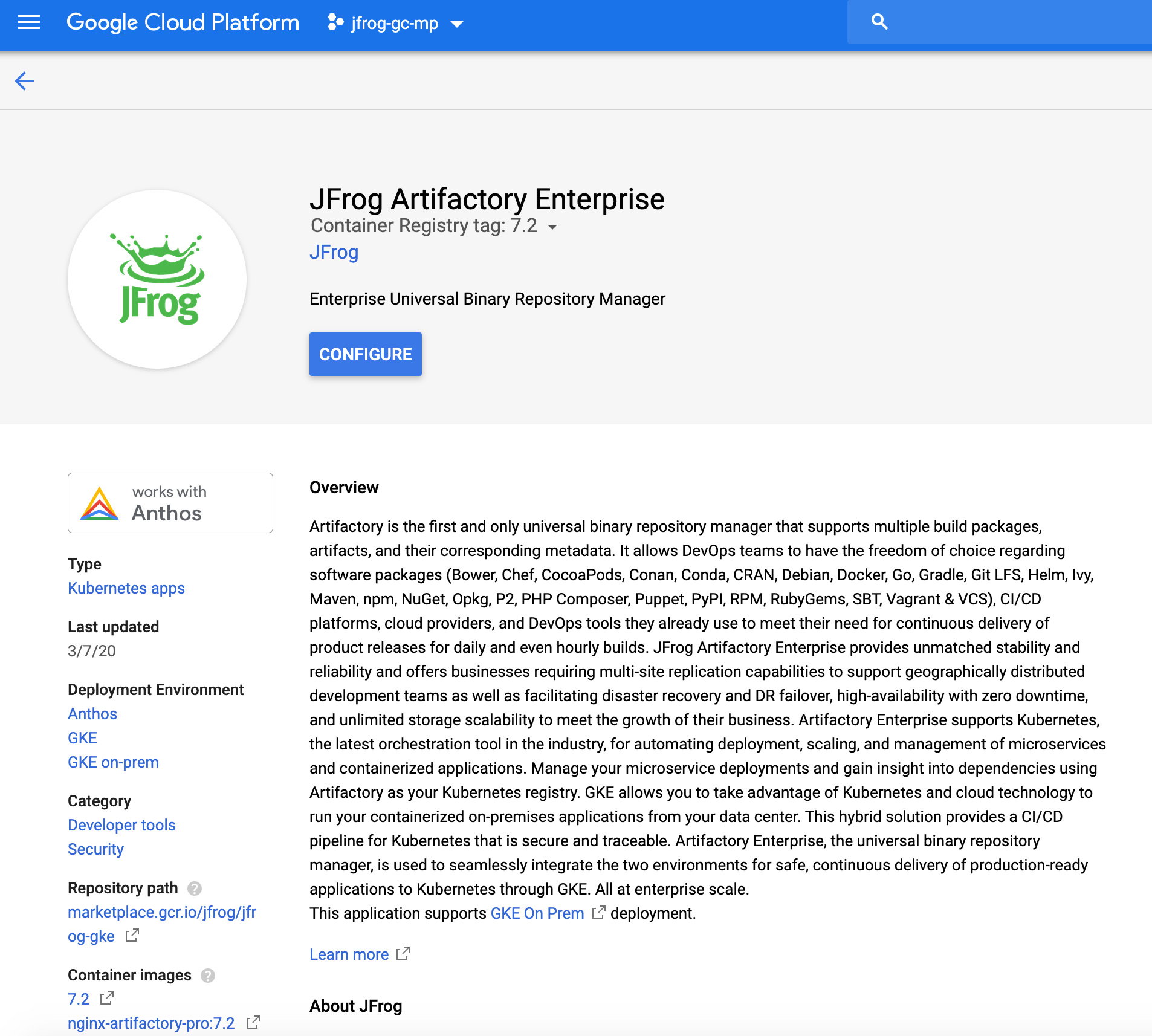 如何在GCP的GKE上安装JFrog可用Artifactory - 2022年世界杯赛程时间表